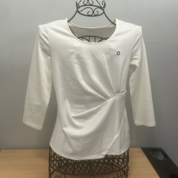 Lands' End | Tops | Nwt Never Worn Cream Colored Chase Uniform Blouse ...